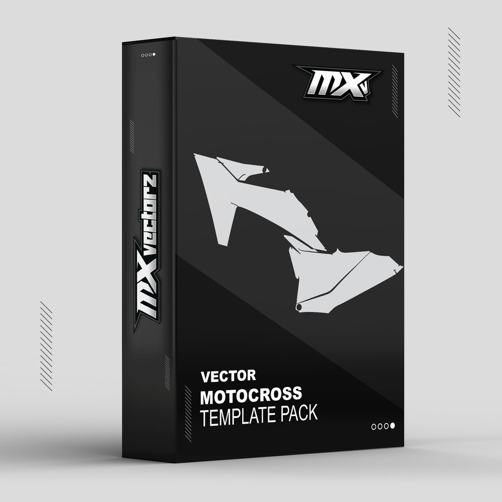 2024 Motocross Graphics Templates Design Master Pack MX Vector Outline ...