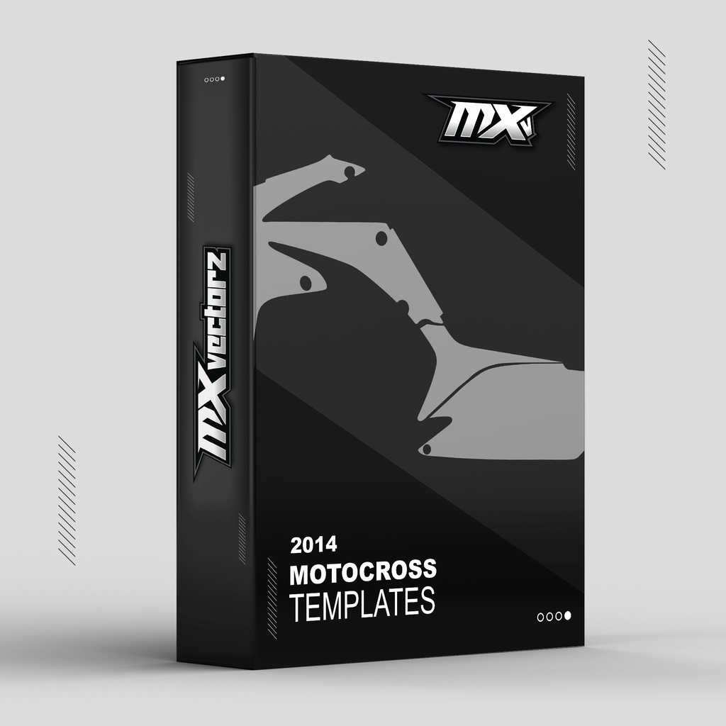 2014 Motocross Graphics Templates Design Master Pack MX Vector Outline ...